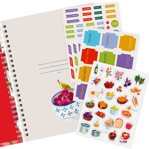 Кулінарна книга ORNER для запису рецептів червона: Фото - ORNER