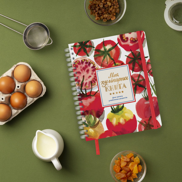 Кулінарна книга ORNER для запису рецептів червона: Фото - ORNER